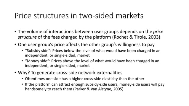 2. Economics of two sided platforms | PPT