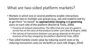 2. Economics of two sided platforms | PDF