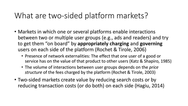 2. Economics of two sided platforms | PPT