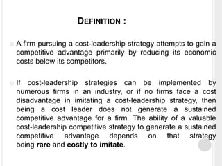 Cost leadership strategy | PPTX
