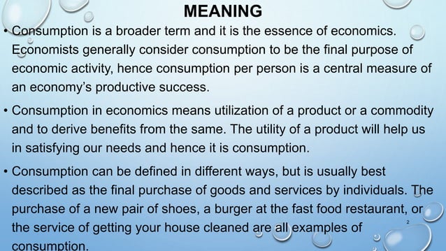 Theory of consumption | PPTX | Economy | Business and Finance