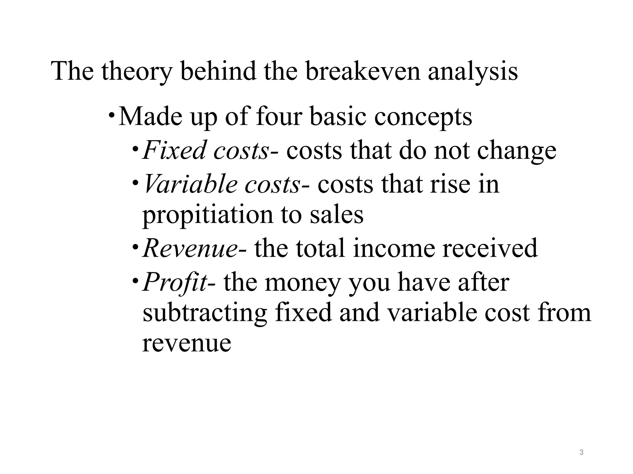 The Break-even Analysis | PPTX