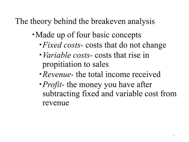 The Break-even Analysis | PPTX