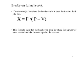 The Break-even Analysis | PPTX
