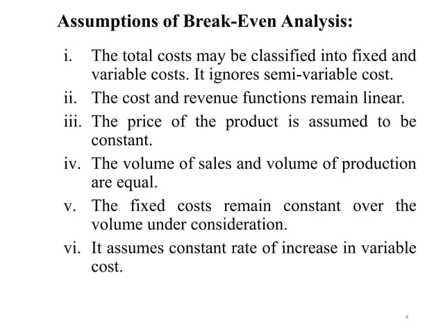 The Break-even Analysis | PPTX