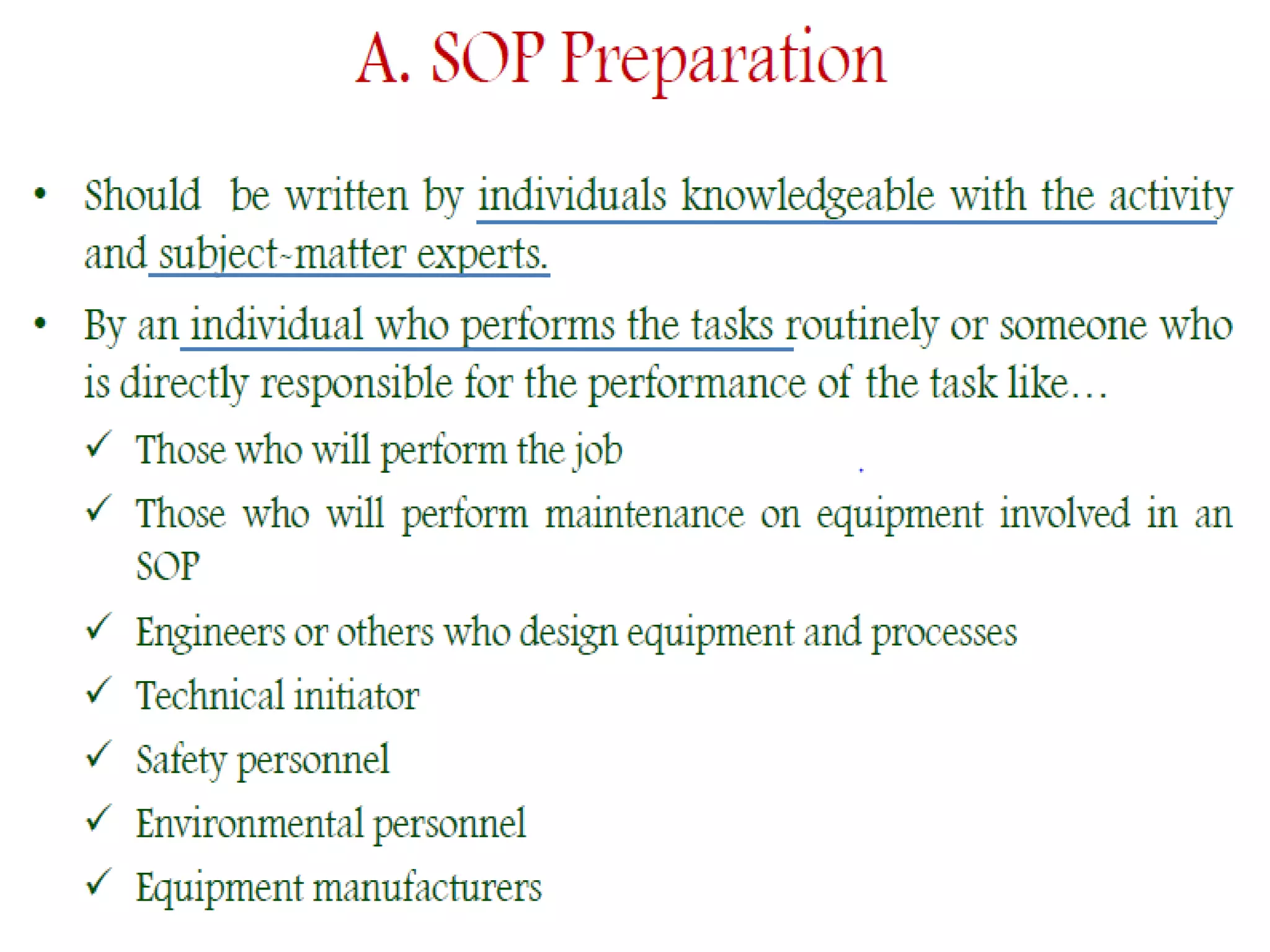 SOP- Standard Operation Procedure. | PPTX