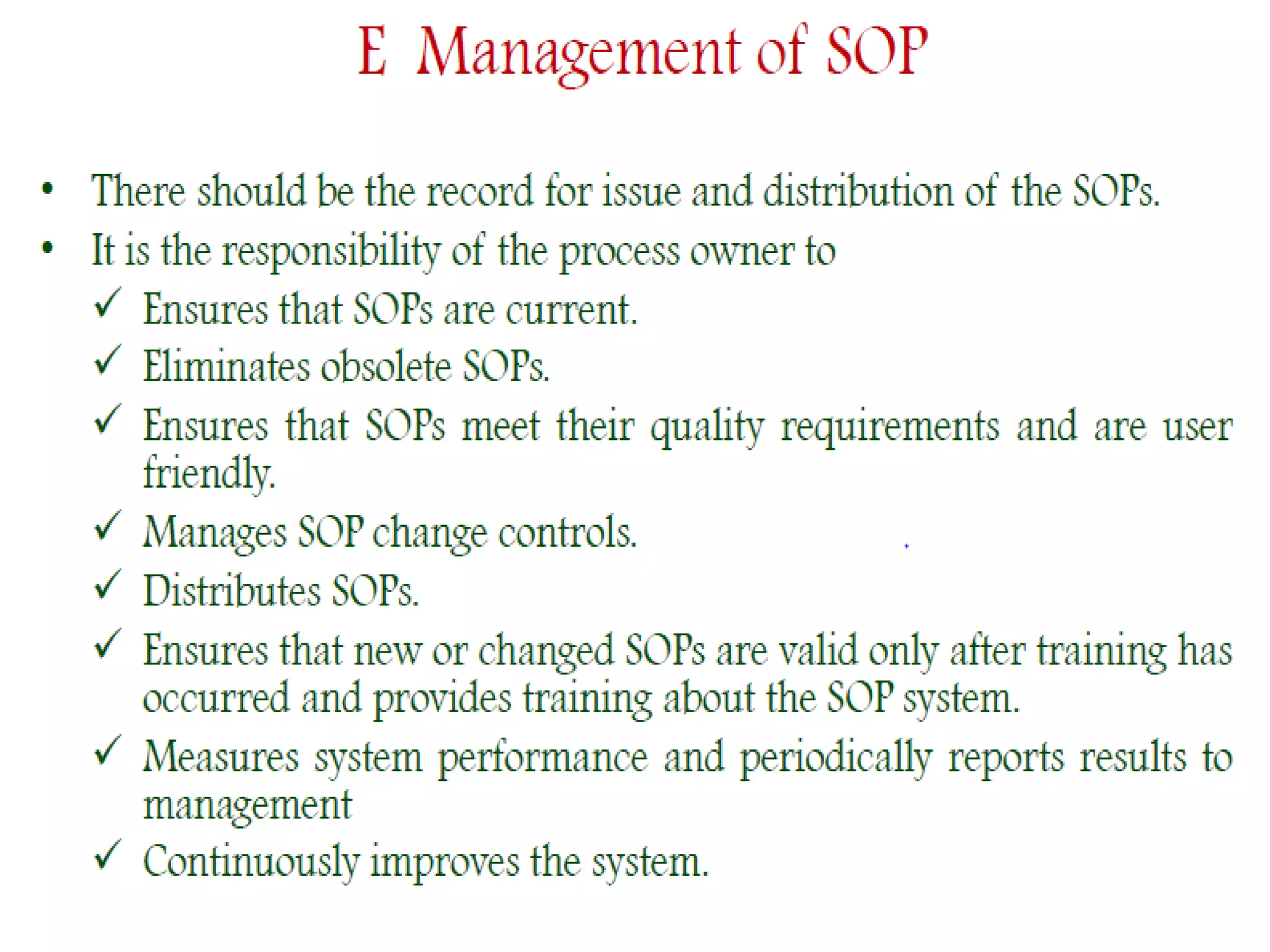 SOP- Standard Operation Procedure. | PPTX