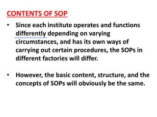 SOP- Standard Operation Procedure. | PPTX