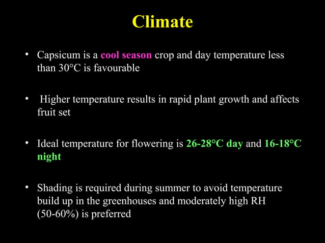 PROTECTED CULTIVATION OF CAPSICUM | PPT | Agriculture | Industries