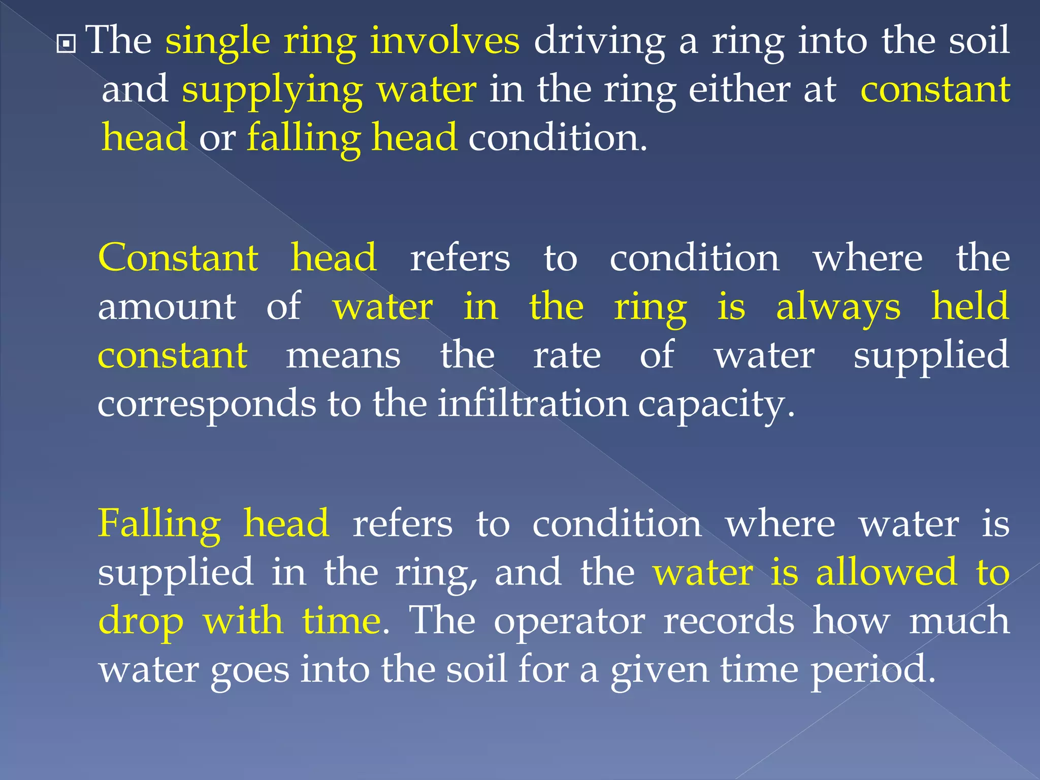 measurement of infiltration | PPTX