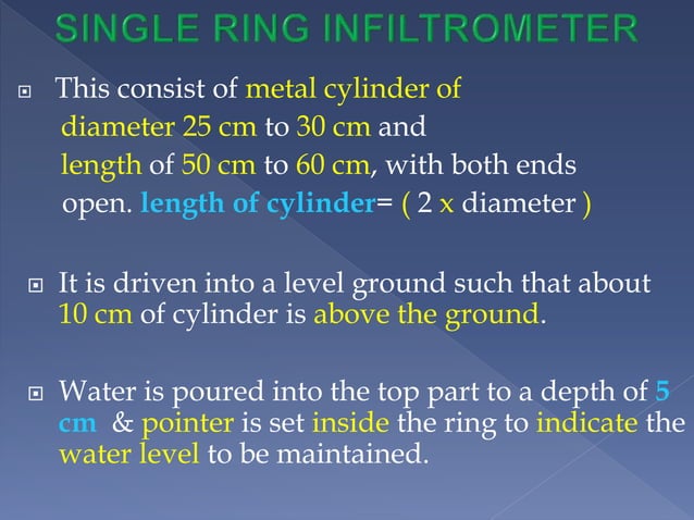 measurement of infiltration | PPTX