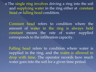 measurement of infiltration | PPTX