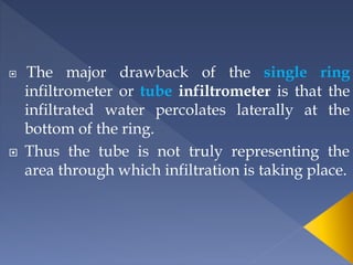 measurement of infiltration | PPTX