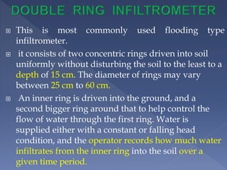 measurement of infiltration | PPTX