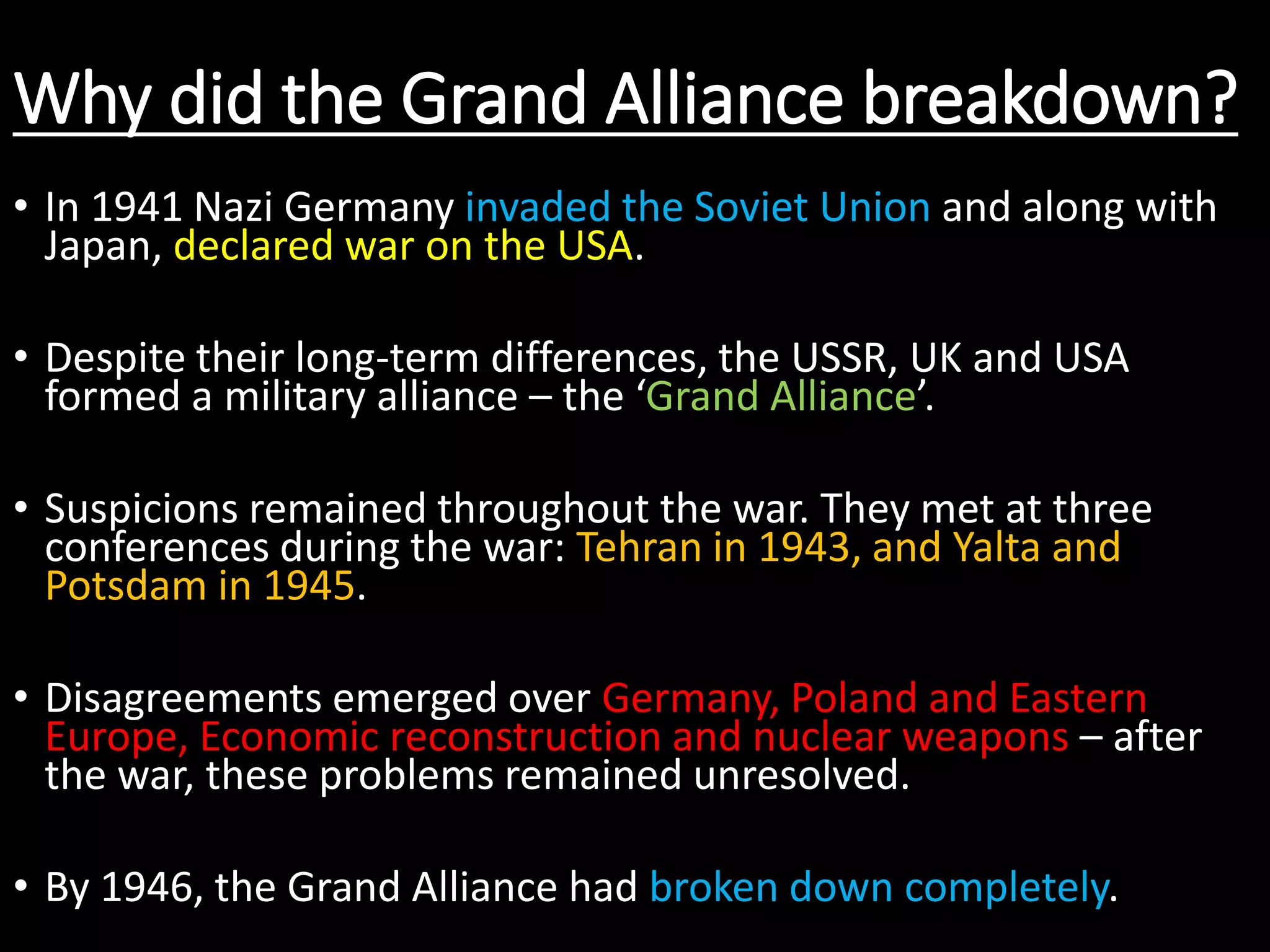 Breakdown of the Grand Alliance | PPT