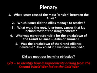 Breakdown of the Grand Alliance | PPTX
