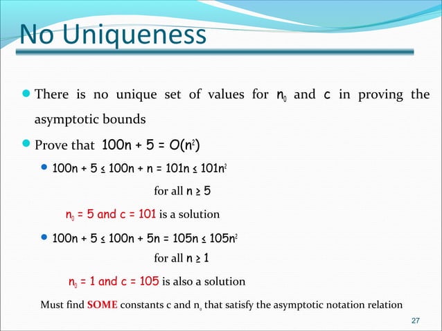 Asymptotic Notation and Complexity | PPT