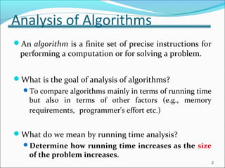 Asymptotic Notation and Complexity | PPT