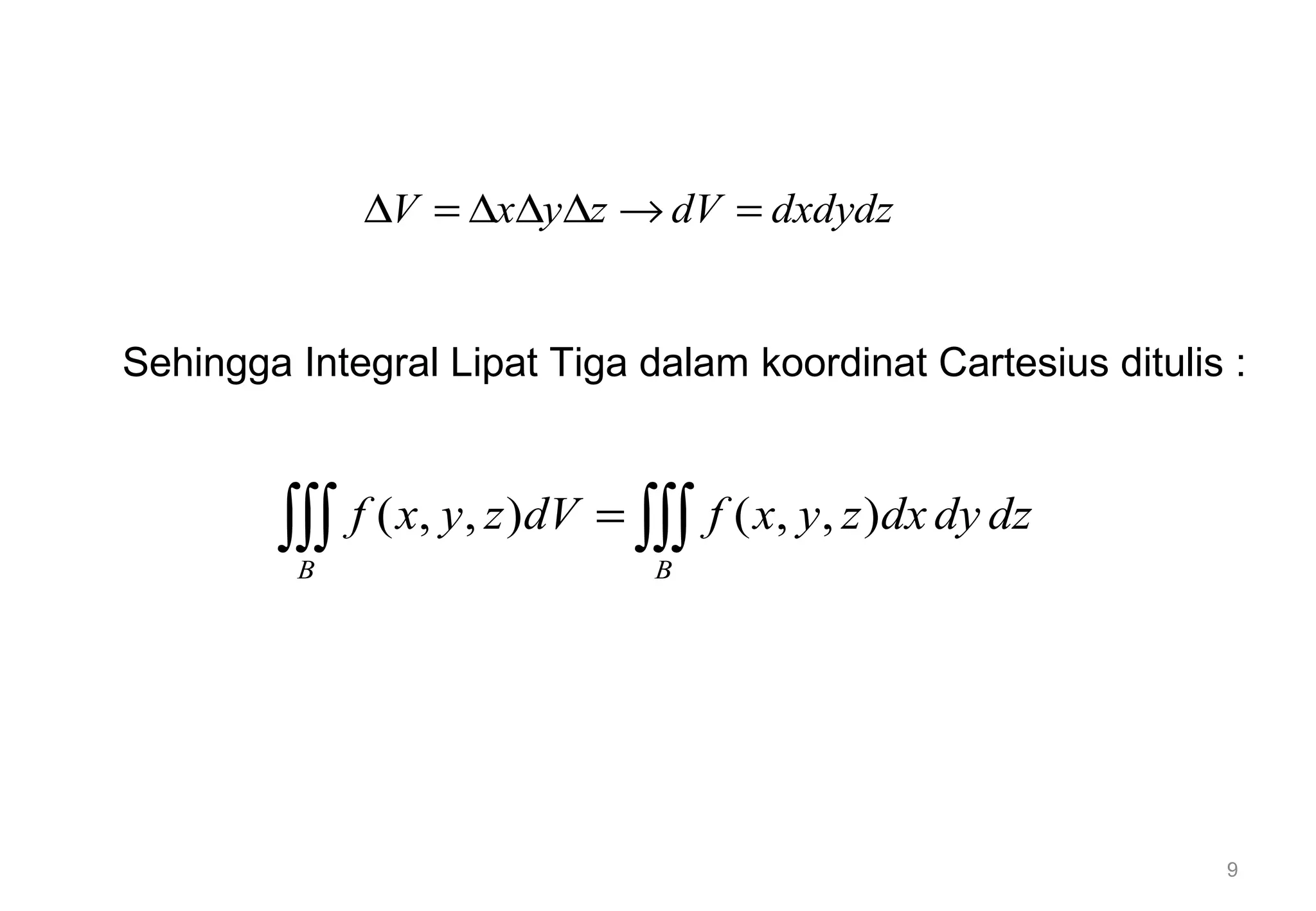 Integral Lipat Tiga | PPT