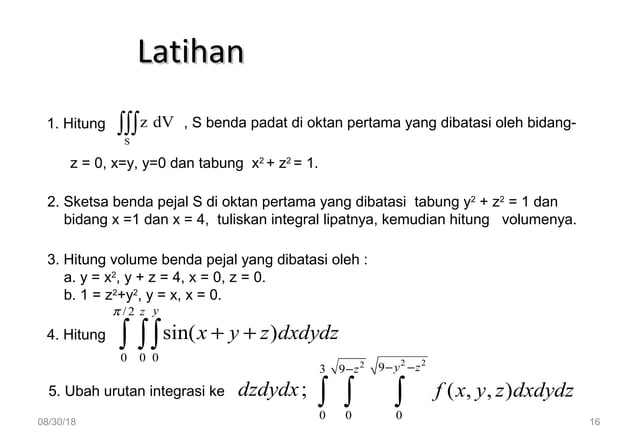 Integral Lipat Tiga | PPT