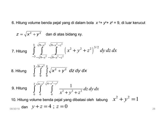 Integral Lipat Tiga | PPT