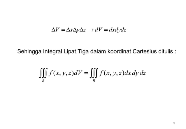 Integral Lipat Tiga | PPT