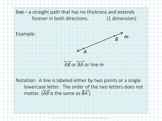 2.1 Points, Lines, and Planes | PDF