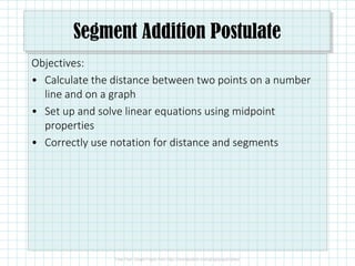 2.2 Segment Addition Postulate | PPT