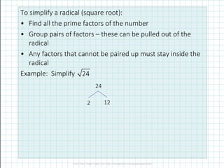 2.3 Simplifying Radicals | PDF | Science