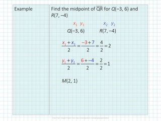 2.3 Distance and Midpoint Formulas | PDF