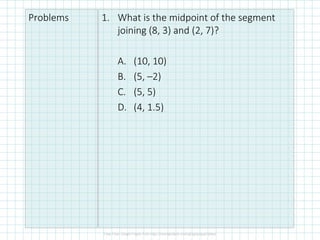 2.3 Distance and Midpoint Formulas | PDF