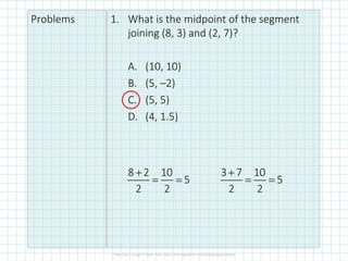 2.3 Distance and Midpoint Formulas | PDF