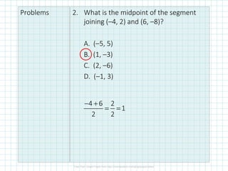 2.3 Distance and Midpoint Formulas | PDF