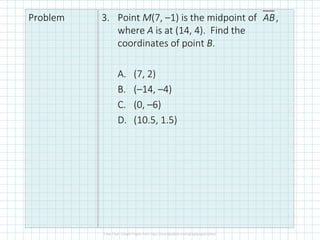 2.3 Distance and Midpoint Formulas | PDF