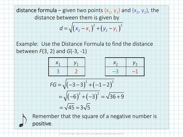 2.3 Distance and Midpoint Formulas | PPT