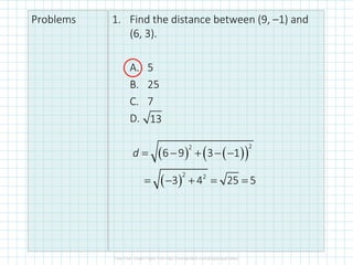 2.3 Distance and Midpoint Formulas | PDF