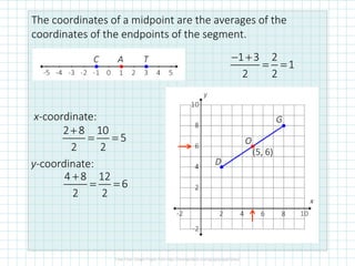 2.3 Distance and Midpoint Formulas | PDF