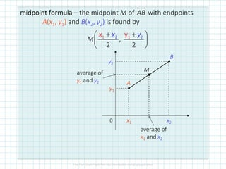 2.3 Distance and Midpoint Formulas | PDF
