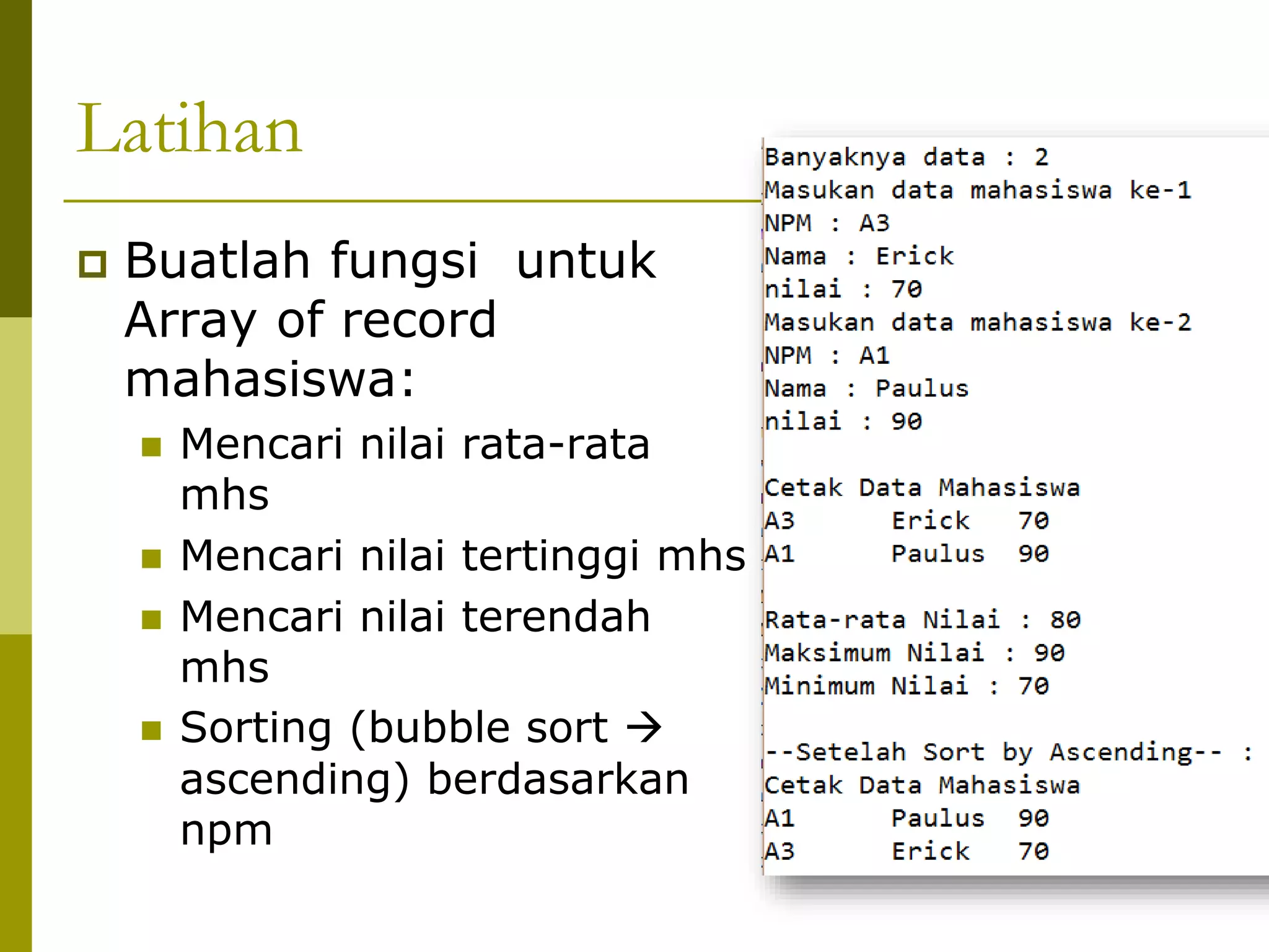 2 Array Of Record Struktur Data Ppt
