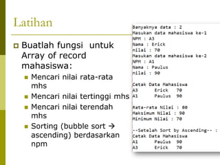 2. Array of Record (Struktur Data) | PDF