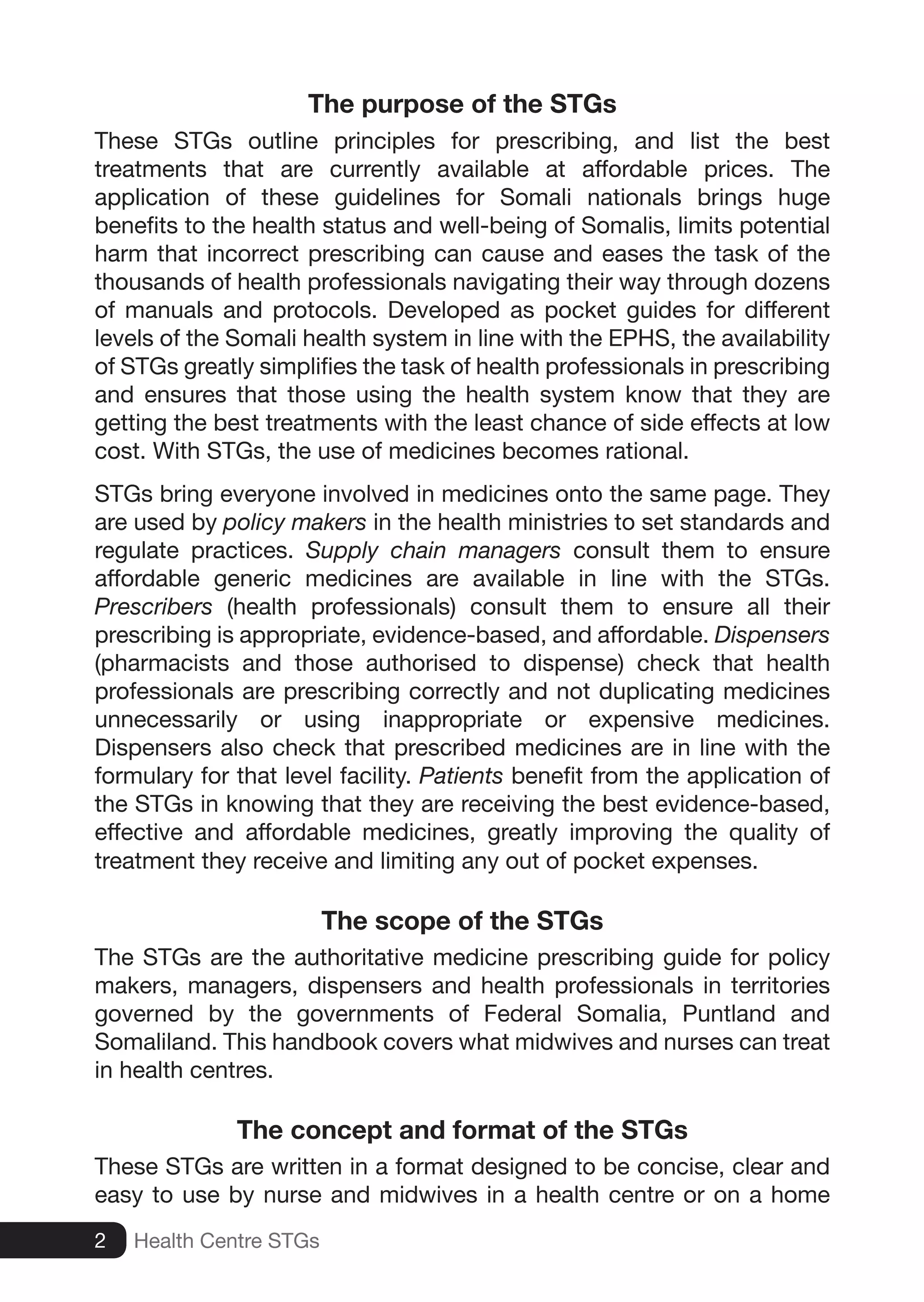 2. health centre Standard treatment guideline | PDF