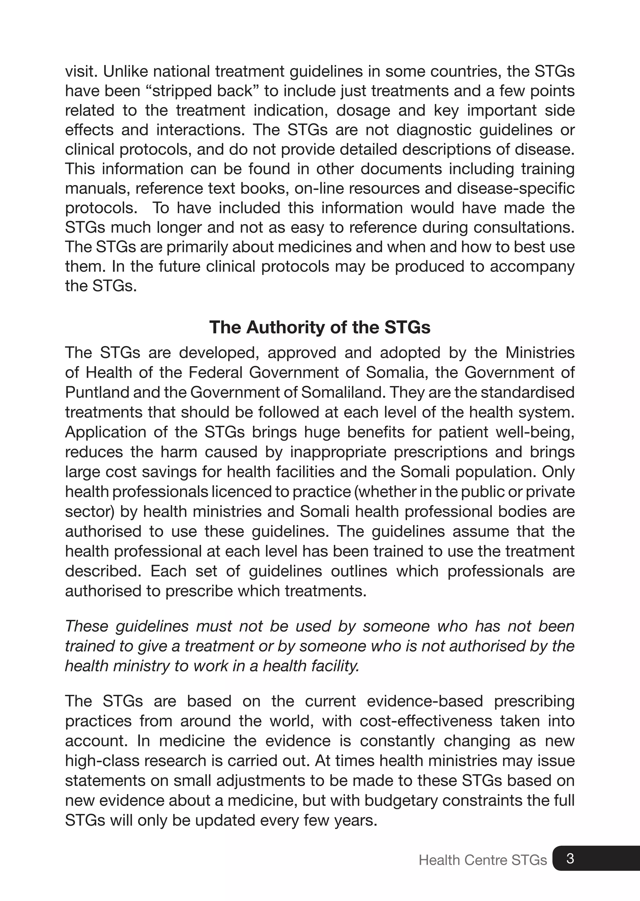 2. health centre Standard treatment guideline | PDF