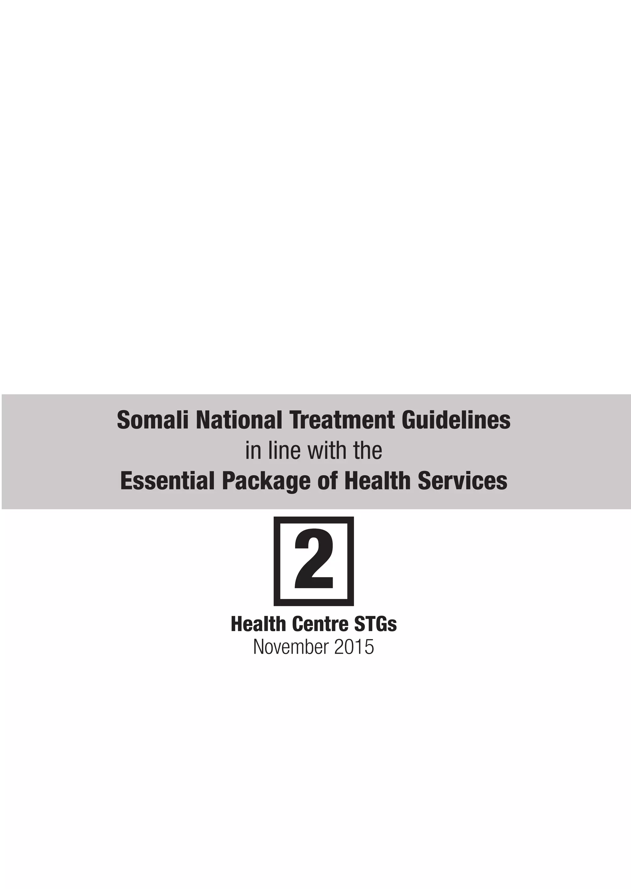 2. health centre Standard treatment guideline | PDF