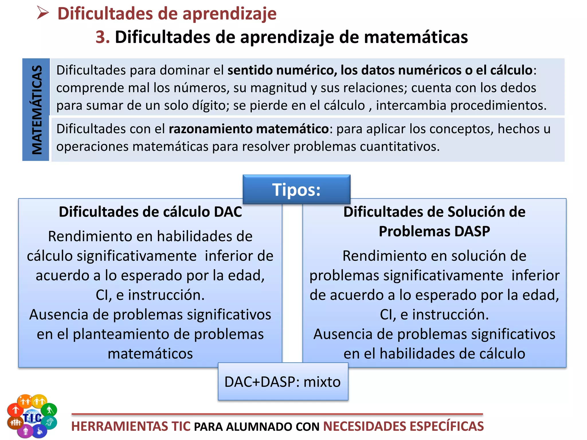 TIC Y DIFICULTADES DE APRENDIZAJE | PPT