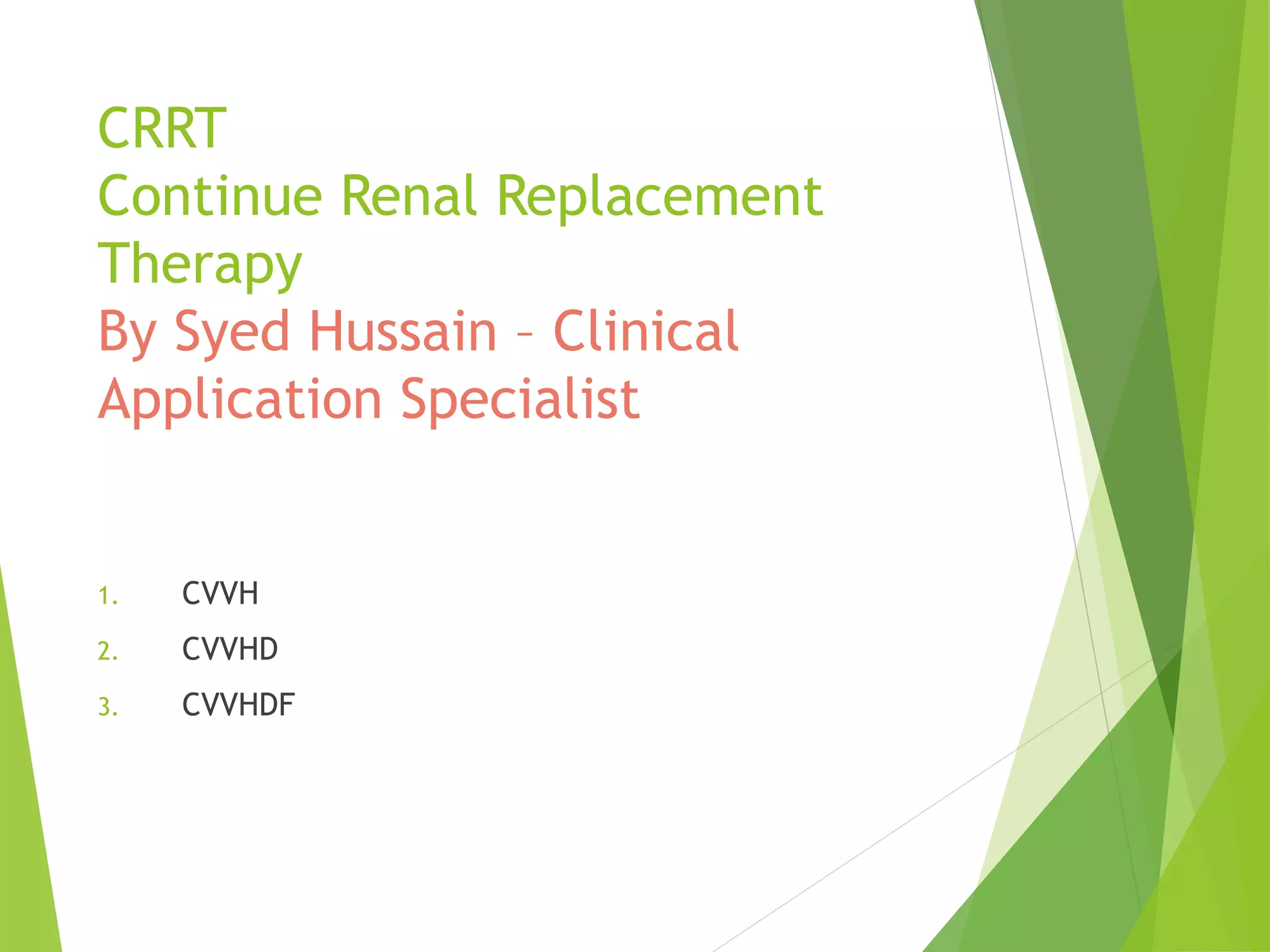 CRRT Indications | PPT