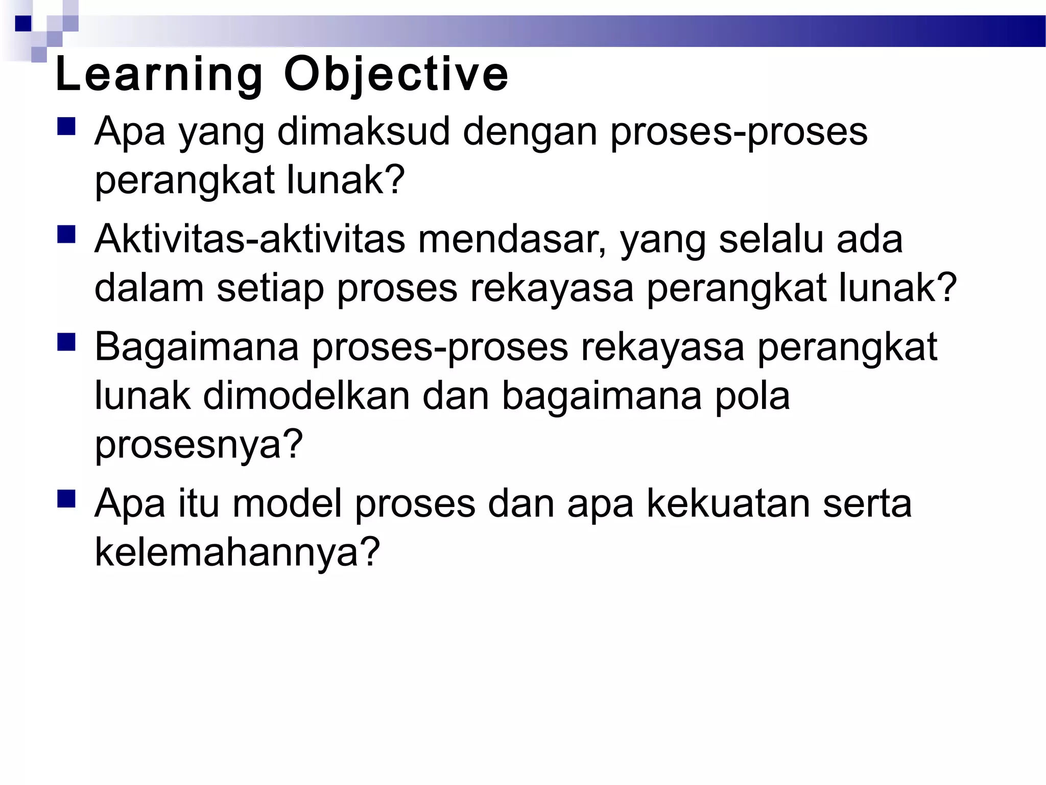Rekayasa Perangkat Lunak - Model Pengembangan Sistem | PPT