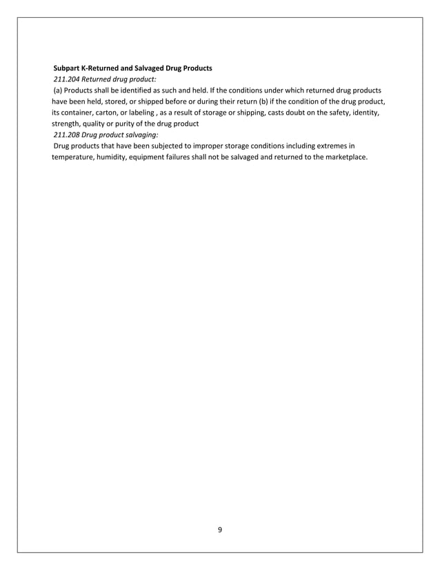 cGMP AS PER USFDA | PDF