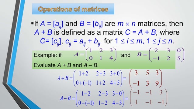Matrices | PPT