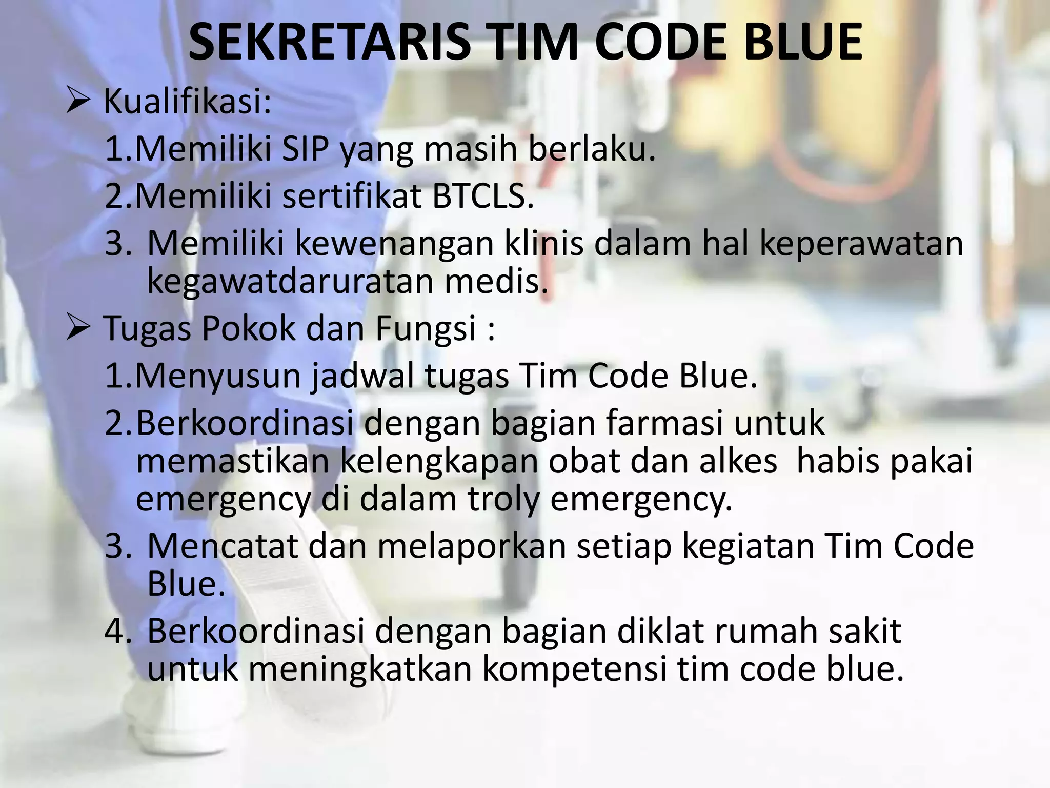 Panduan Implementasi Code Blue RSMN Pamekasan | PPTX