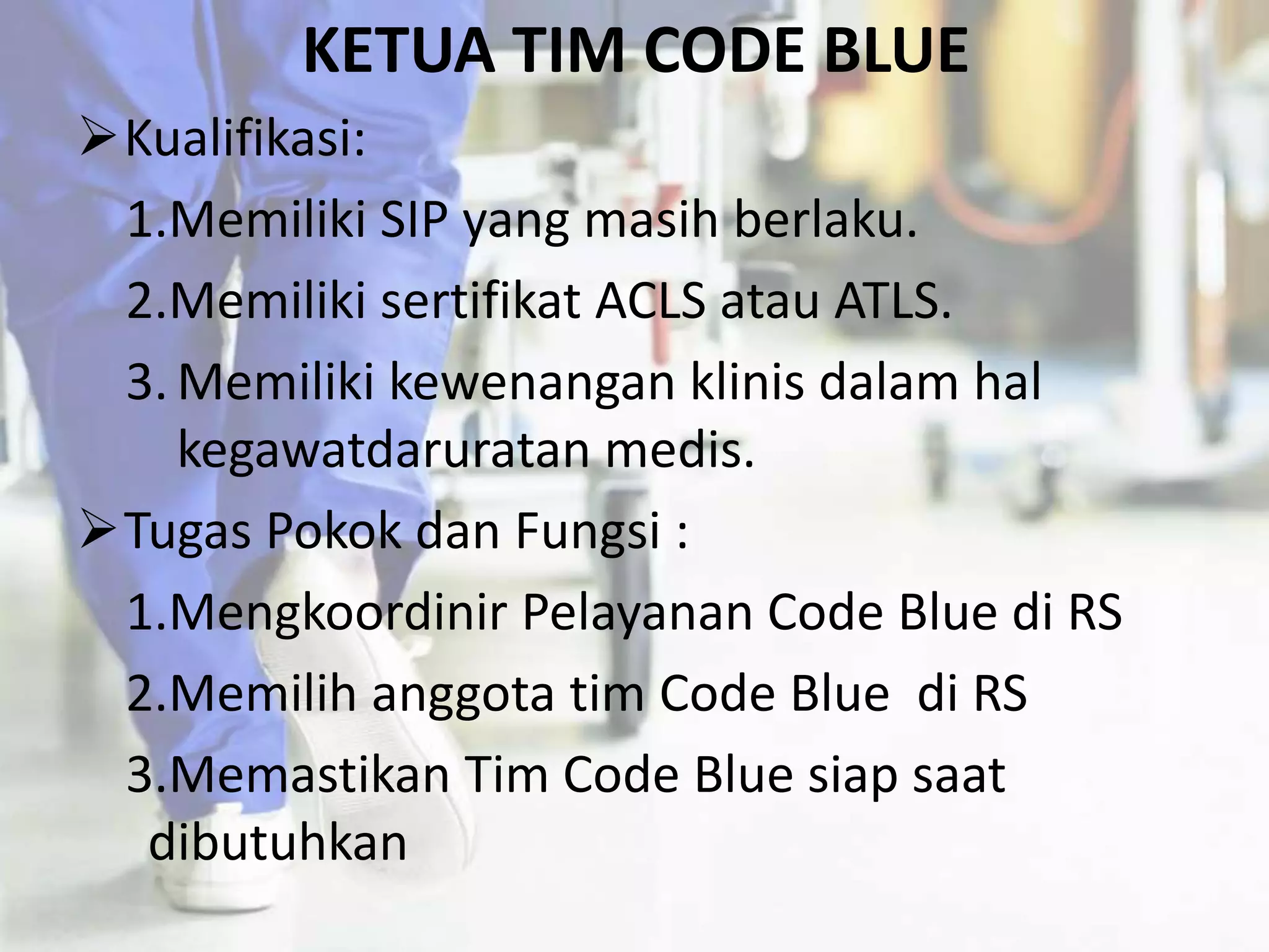 Panduan Implementasi Code Blue RSMN Pamekasan | PPTX